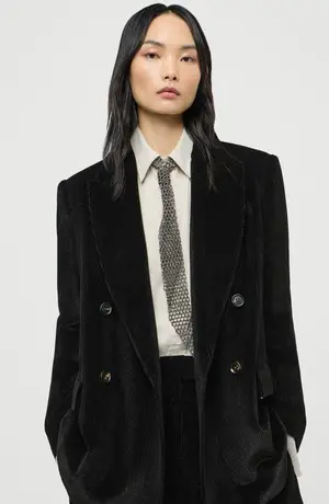 Brunello Cucinelli Sparkling Corduroy Blazer With Monili