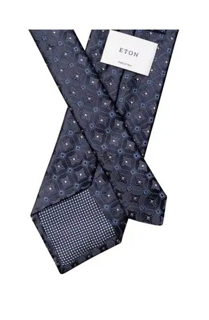 Eton Medallion Woven Silk Tie