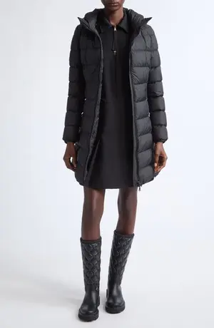 Moncler Gie Long Down Coat - Black