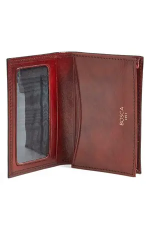 Bosca Old Leather Gusset Wallet - Dark Brown