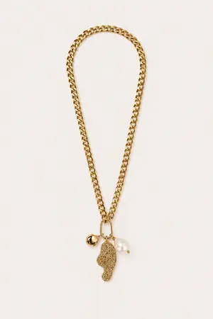 DANIELA MILLAN JEWELRY Perla Charm Necklace - Gold