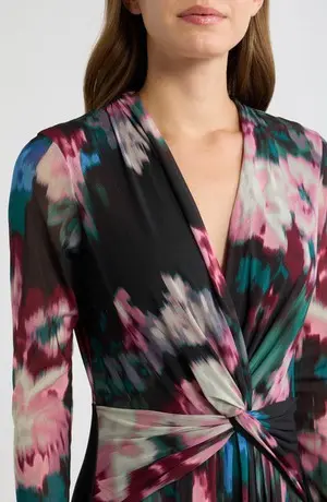 Anne Klein Twist Front Maxi Dress