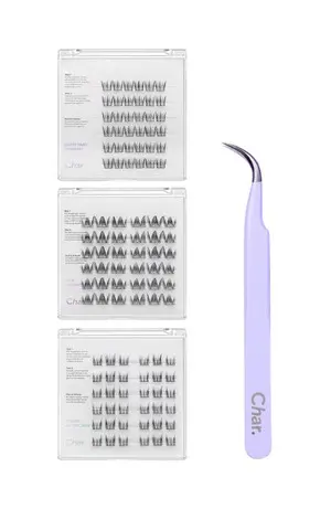 CHAR COSMETICS Purrfectly Pixie Paw Collection Pre-glued Reusable Lashes With Curved Tweezer - Black