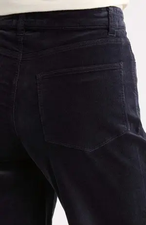 Paige Anessa Utility Pocket High Waist Wide Leg Jeans - Navy