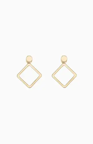 BEARFRUIT JEWELRY Diana Earring Jackets Minimalist Geometric Statement - Gold