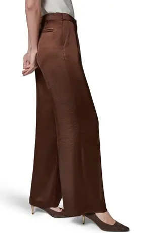 Donna Karan New York High Waist Wide Leg Pants - Canyon