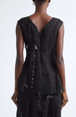 Simone Rocha Unraveling Ribbon Portrait Top