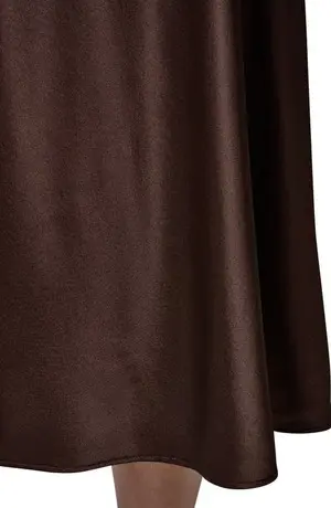 Donna Karan New York Bias Cut Satin Midi Skirt