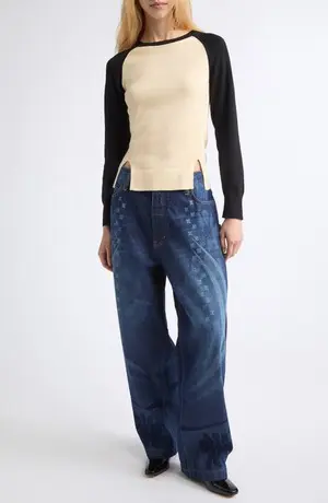 PAOLINA RUSSO Warrior Raglan Cotton Sweater