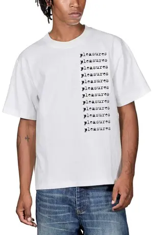 PLEASURES Slip Heavyweight Cotton T-shirt - White