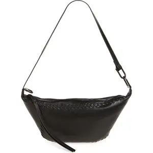 ALLSAINTS Esme Micro Whipstitch Leather Handbag - Black