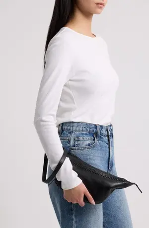 ALLSAINTS Esme Micro Whipstitch Leather Handbag