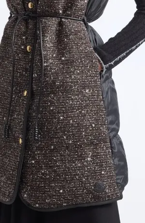 Moncler Figurative Wool Blend Tweed Vest