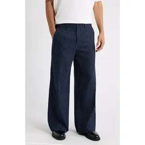 KROST Pinstripe Trousers - Navy