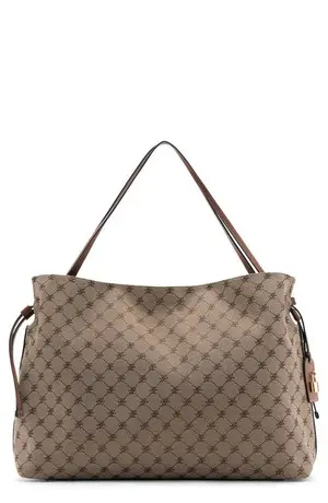 Mango Jacquard Faux Bucket Bag - Leather