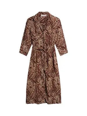 Gerard Darel Cyra 3/4 Sleeve Midi Shirt Dress