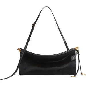 Alaïa Click M Ew Genuine Calf Hair Shoulder Bag - Chocolat 719
