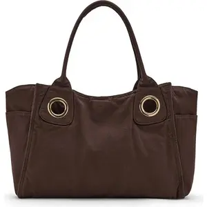 Mango Canvas Hobo Bag - Chocolate