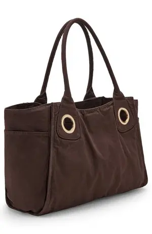 Mango Canvas Hobo Bag - Chocolate