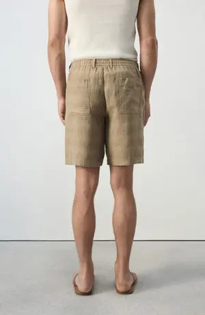 Mango Linen & Cotton Drawstring Bermuda Shorts