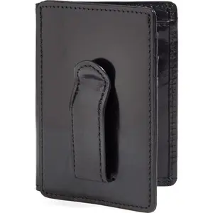 Bosca Old Leather Front Pocket Id Wallet - Black