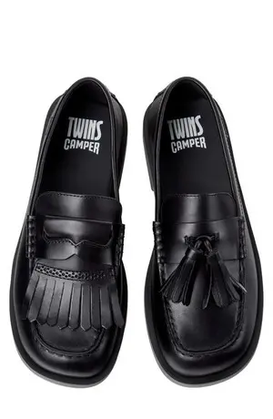 Camper Don Twins Leather Loafer - Black