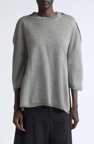 Comme Des Garçons 12 Gauge Acrylic And Wool Sweater - Grey