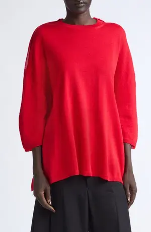 Comme Des Garçons 12 Gauge Acrylic And Wool Sweater - Red