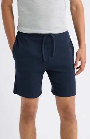 BOSS Waffle Knit Shorts - Dark Blue