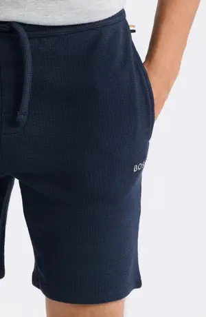 BOSS Waffle Knit Shorts - Dark Blue
