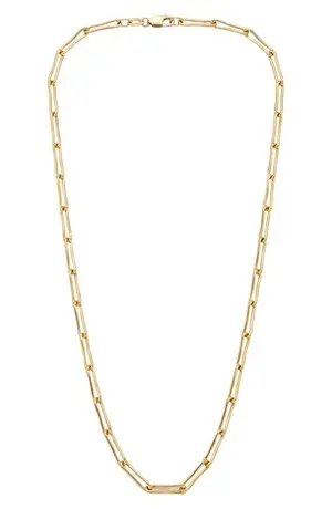 Argento Vivo Ivy Tapered Paperclip Chain Necklace - Gold