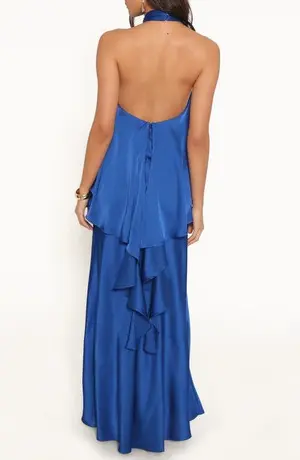 PETAL & PUP Nyomi Tiered High Neck Maxi Dress