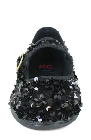 NATIONAL COMFORT Sequin Embellished Mary Jane Flat - Black