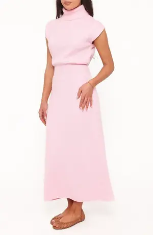 PETAL & PUP Avalon Turtleneck Midi Dress