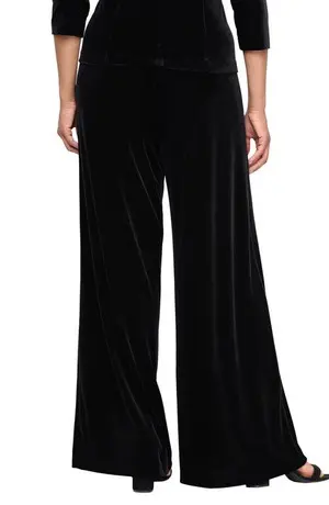 Alex Evenings Stretch Velvet Palazzo Pants