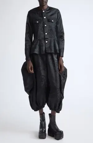 Comme Des Garçons Dragon Jacquard Peplum Jacket