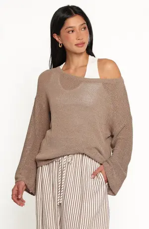PETAL & PUP Florica Off Shoulder Sweater