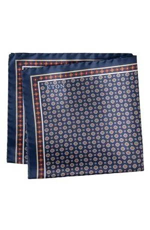 Eton Floral Silk Twill Pocket Square