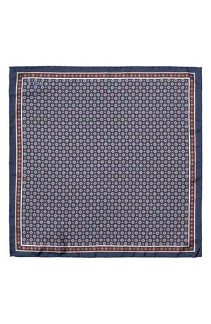 Eton Floral Silk Twill Pocket Square