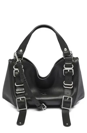 DIESEL® D-one Small Leather Top Handle Bag - Black