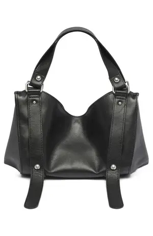 DIESEL® D-one Small Leather Top Handle Bag - Black