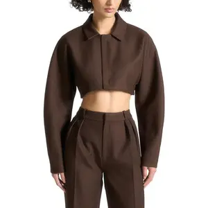 Manière De Voir Elya Tailored Super Cropped Jacket