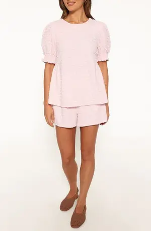 PETAL & PUP Gail Textured 2-piece Short Set - Pink