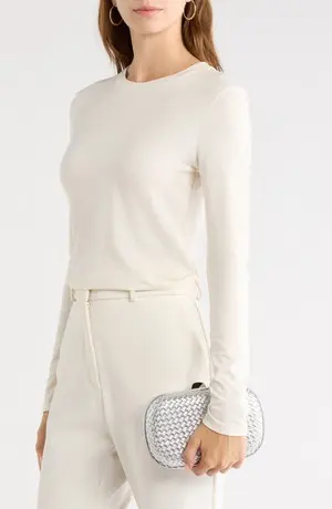OLGA BERG Ella Woven Clutch
