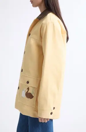 TANNER FLETCHER Porter Swan Embroidered Barn Jacket