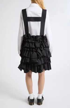 Tao Comme Des Garçons Ruffle Tiered Pinafore Minidress