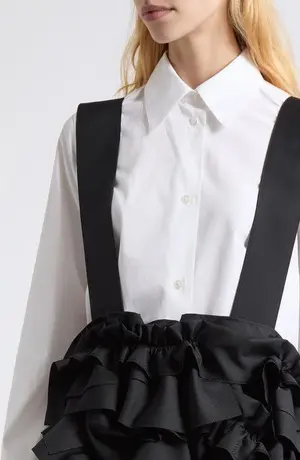 Tao Comme Des Garçons Ruffle Tiered Pinafore Minidress