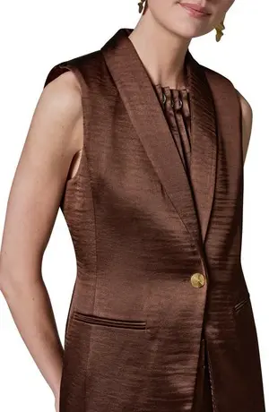 Donna Karan New York One-button Vest - Canyon