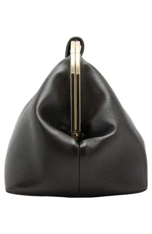 Mango Large Faux Leather Frame Clutch