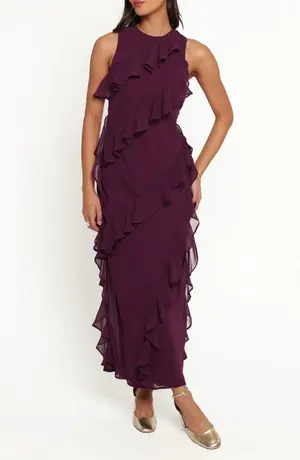 PETAL & PUP Oriella Ruffle Maxi Dress